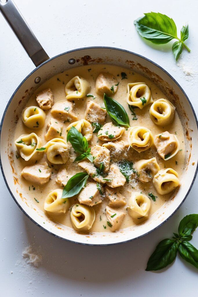 Italian Chicken Cheese Tortellini Recipe - nabeelafoodhub.com