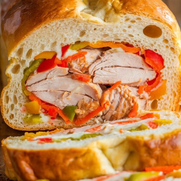 Chicken and Veggie Stuffed Bread: A Savory Comfort Food Delight ...